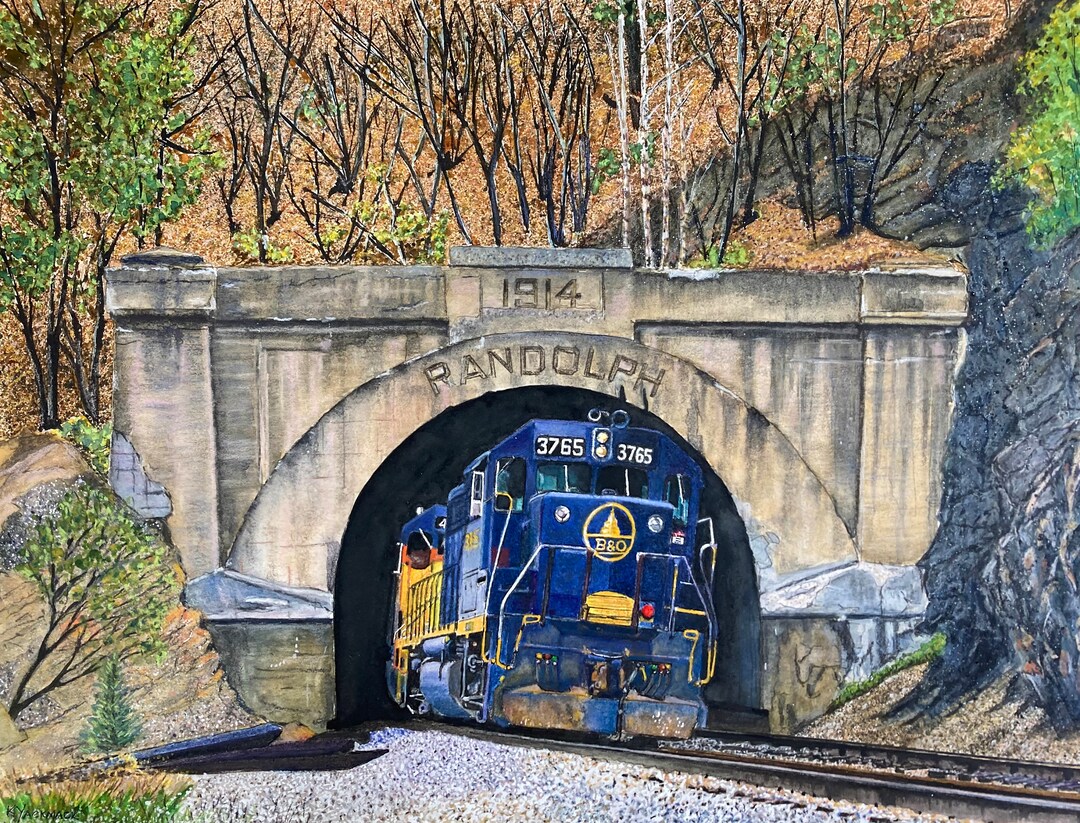 Railroad Art Train Art B&O Baltimore and Ohio Chessie Art - Etsy