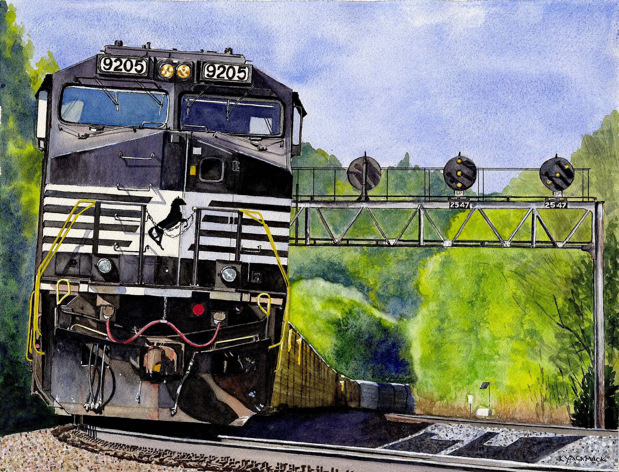 Railroad Art - Norfolk Southern - Train - Locomotive - Pennsylvania ...