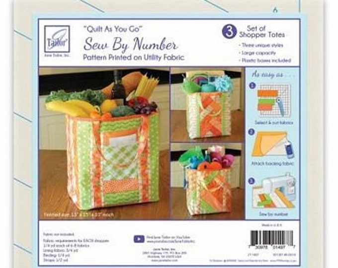 June Tailor Quilt as You Go Utility Shoppers Totes 3 Pack JT1497 - Etsy