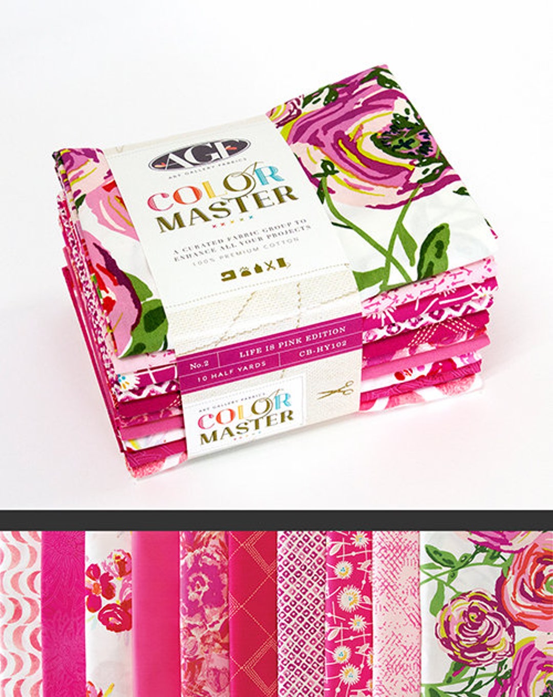 Life is Pink No. 2 10 Half Yard Bundle Art Gallery Fabrics Curated ...