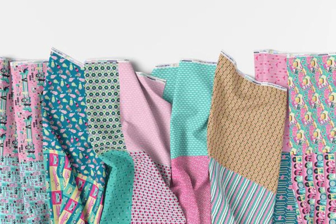 Dine & Drive Fat Quarter Bundle by Primary Witch for Paintbrush Studio ...