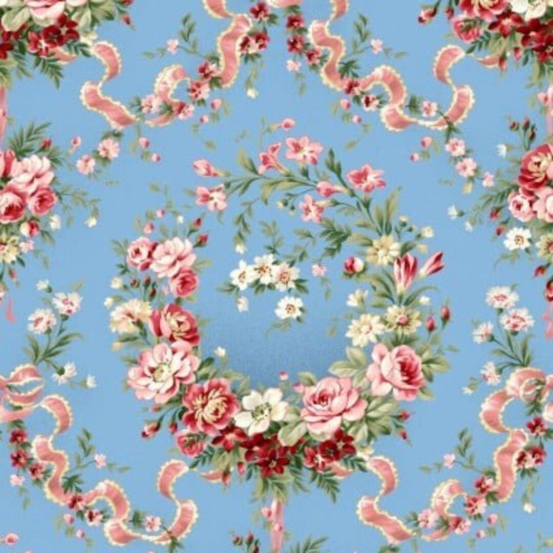 American Beauty Wreath of Rose Blue by Robyn Pandolph Saxty for Maywood ...