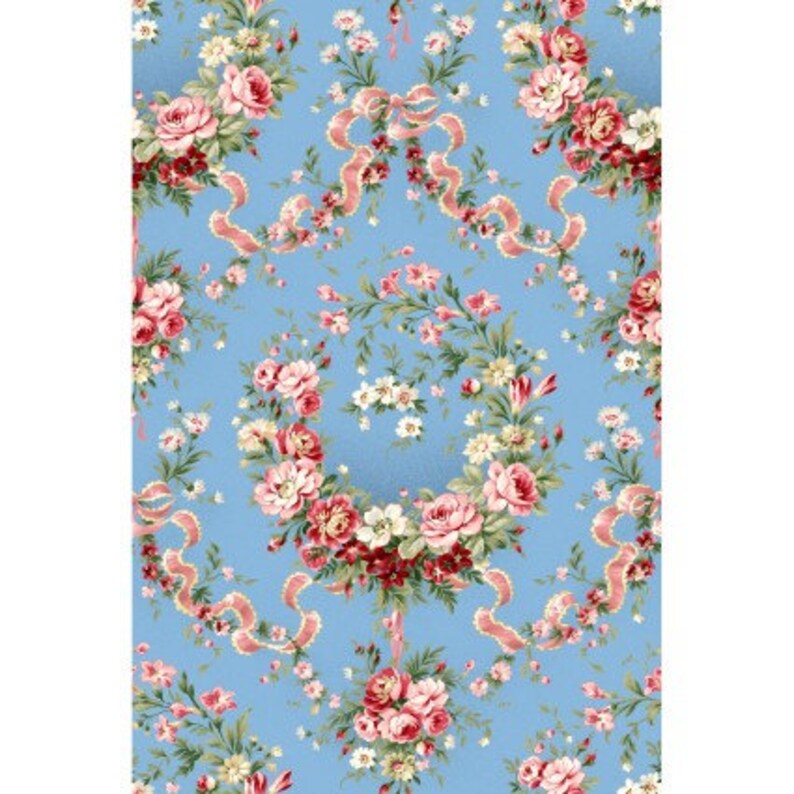 American Beauty Wreath of Rose Blue by Robyn Pandolph Saxty for Maywood ...