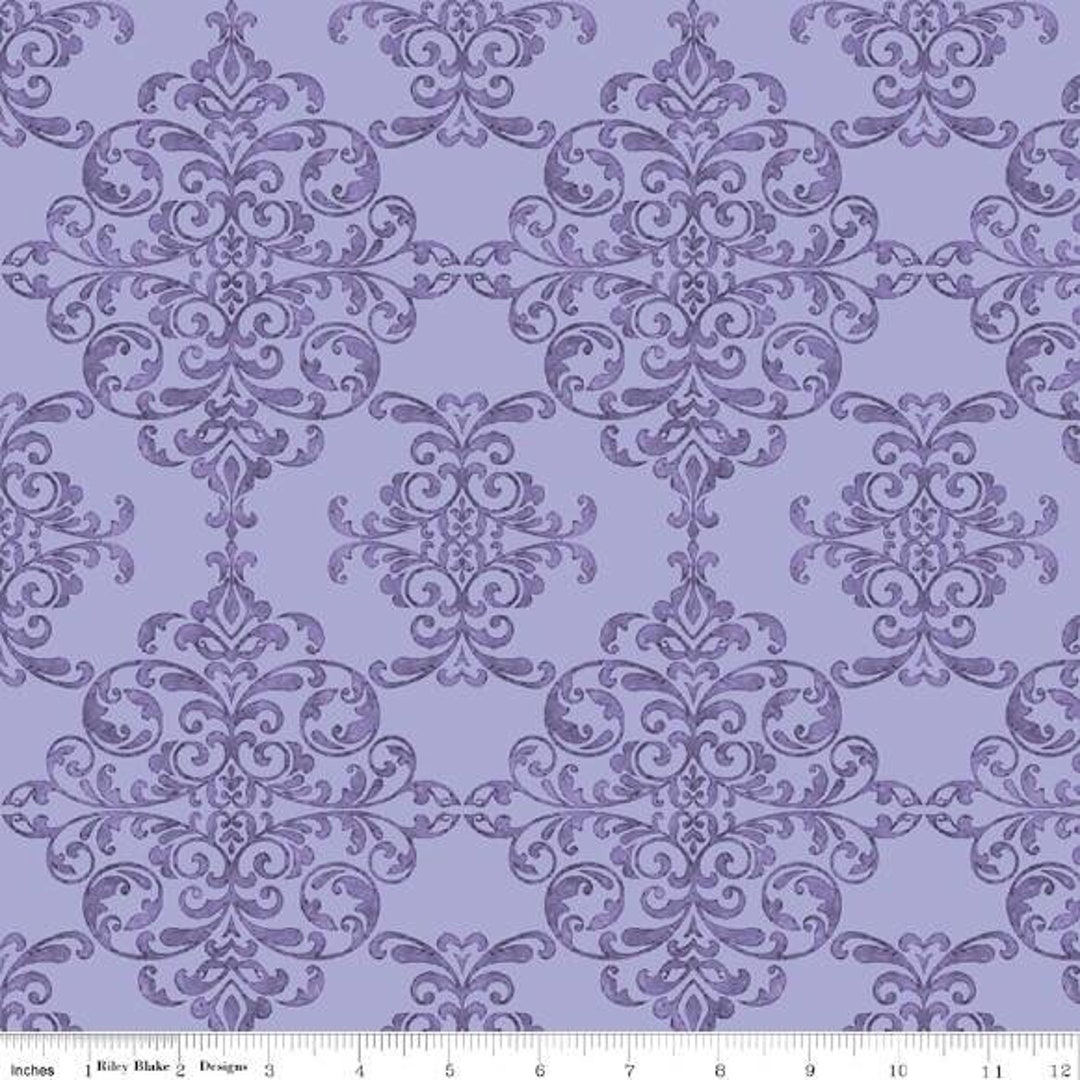 Riley Blake Lucy June Damask Plum C11222-PLUM - Etsy