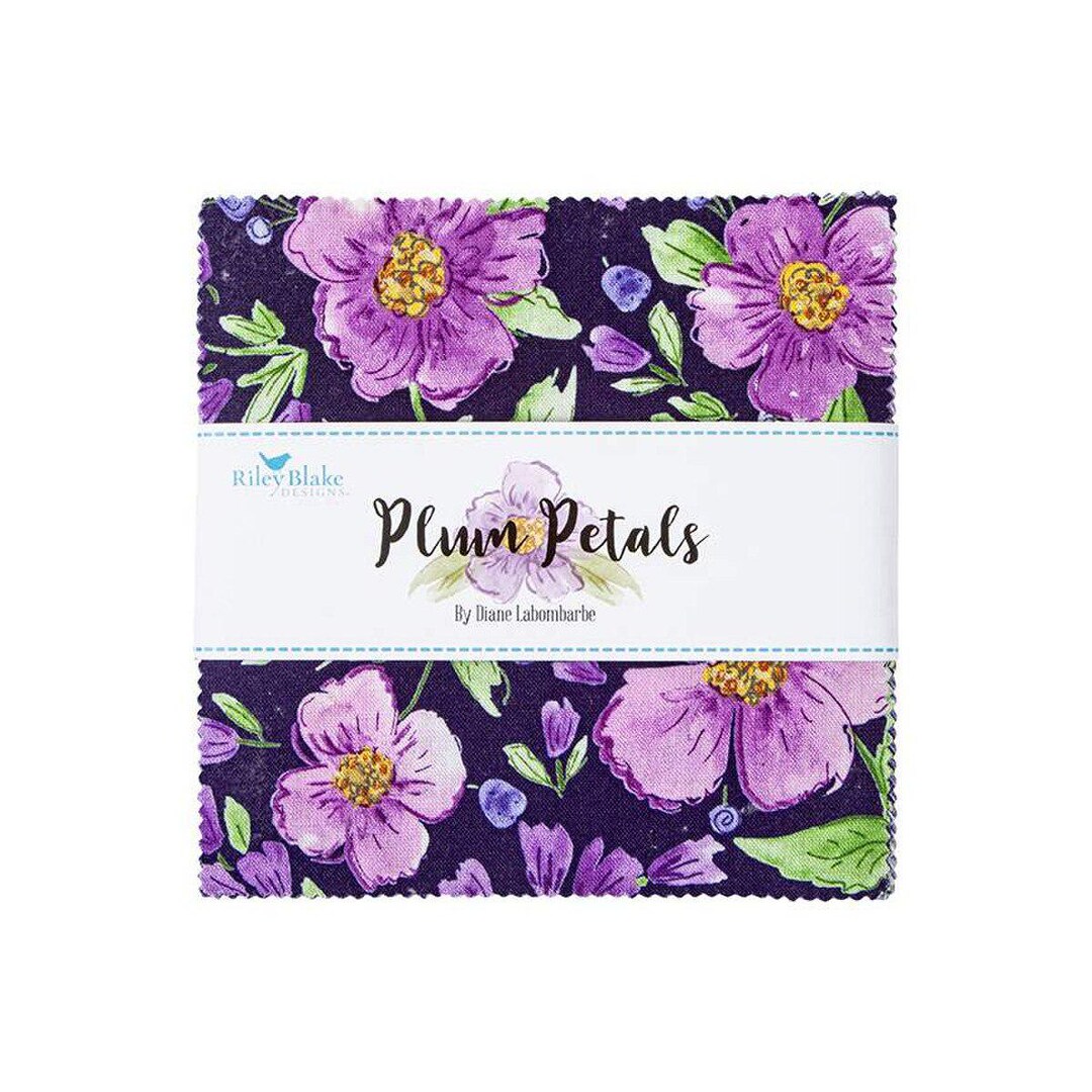 Plum Petals 5 Inch Stacker by Diane Labombarbe for Riley Blake Designs ...