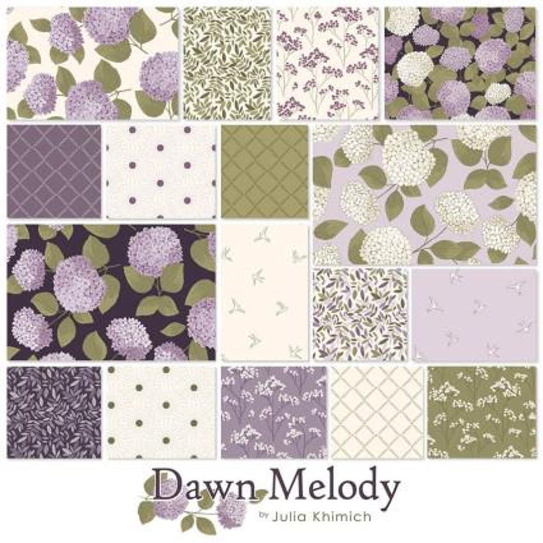 Dawn Melody Fat Quarter Bundle by Jullian Khimich for Clothworks 17 ...