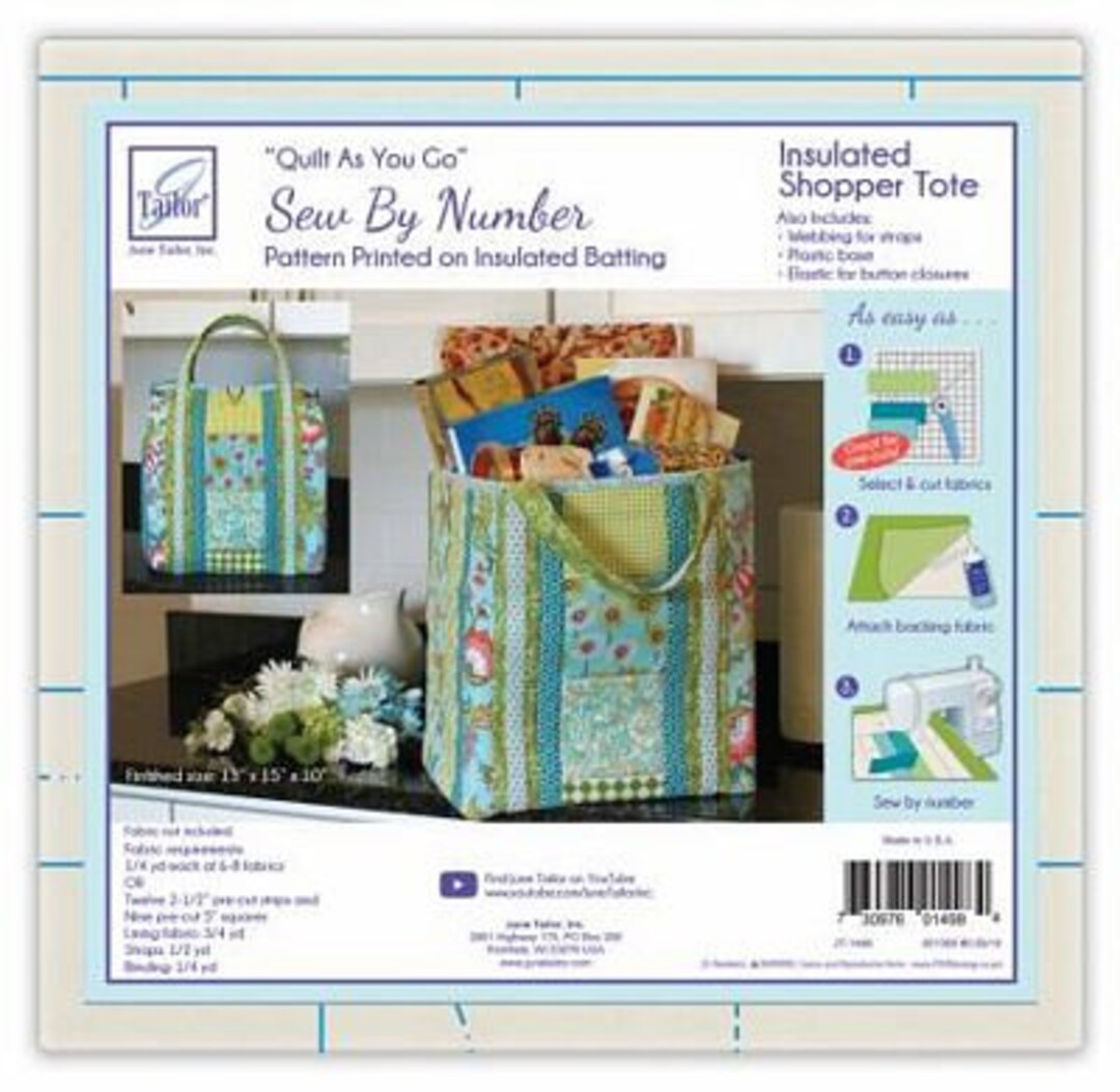 June Tailor Quilt as You Go Insulated Shoppers Tote JT1498 - Etsy