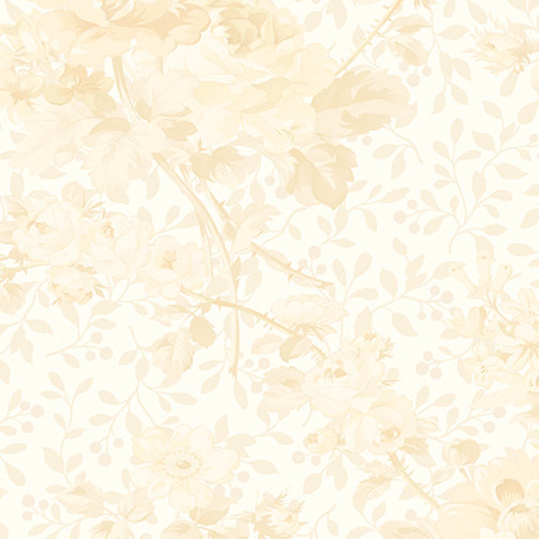 Rose Garden Cream 108" Wide Backing Rose Whispers by Eleanor Burns ...