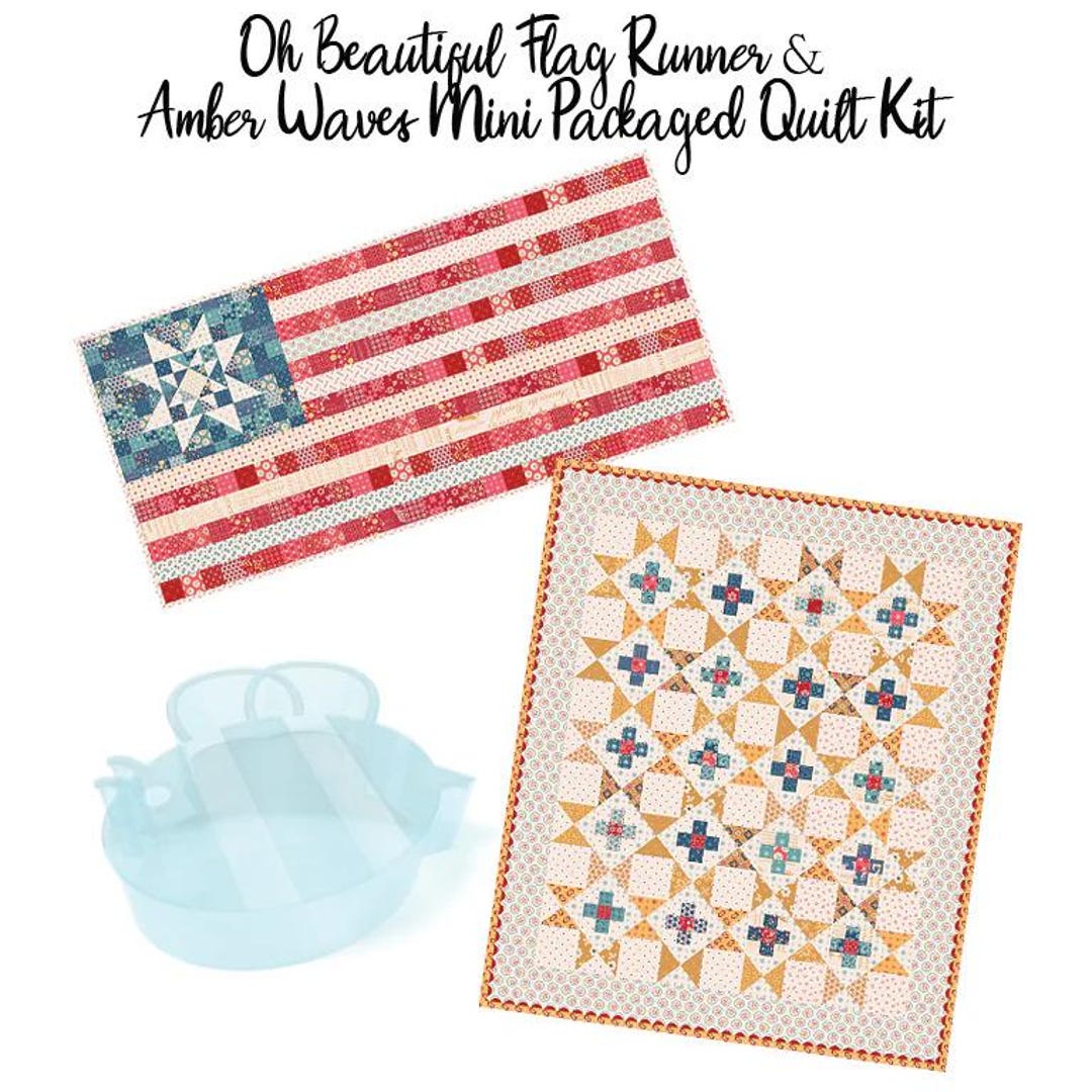 The Oh Beautiful Flag Runner & Amber Waves Mini Quilt Boxed Kit by Lori ...