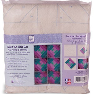 June Tailor Quilt as You Go London Labyrinth Quilt Sew by Number ...