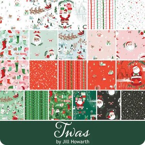 Twas Not Even A Mouse Red Sparkle by Jill Howarth for Riley Blake ...