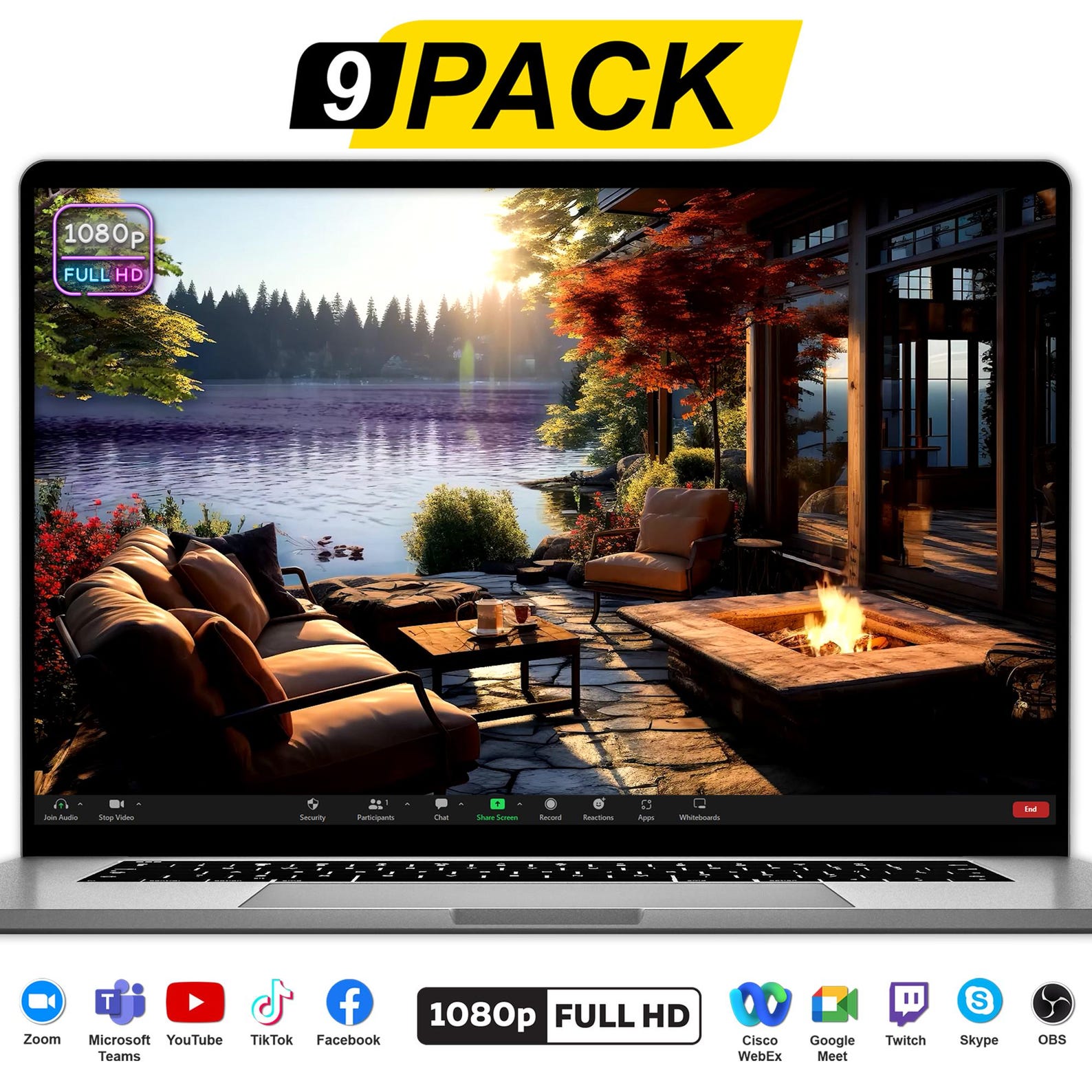 Rural Retreats - 9 Animated Zoom & Teams Backgrounds | 1080p Video ...