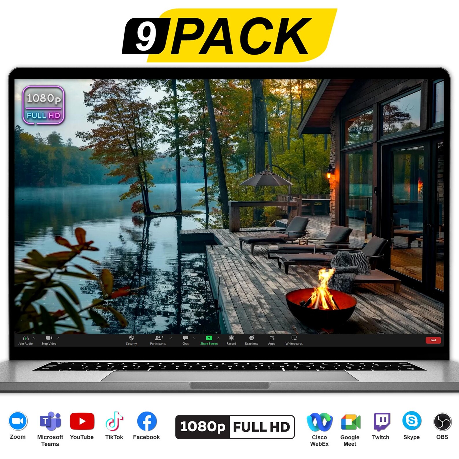 Rural Retreats - 9 Animated Zoom & Teams Backgrounds | 1080p Video ...