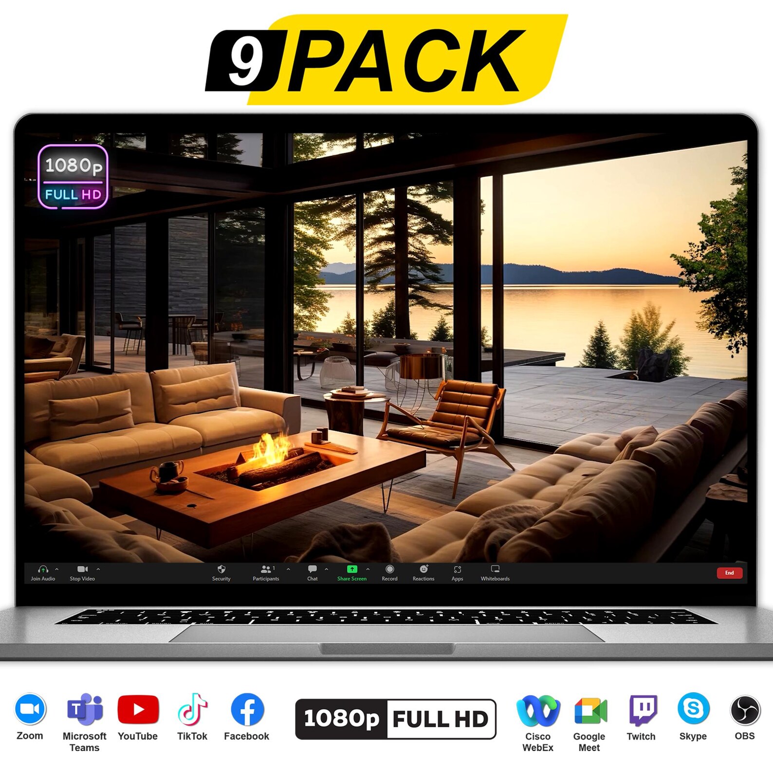Rural Retreats - 9 Animated Zoom & Teams Backgrounds | 1080p Video ...