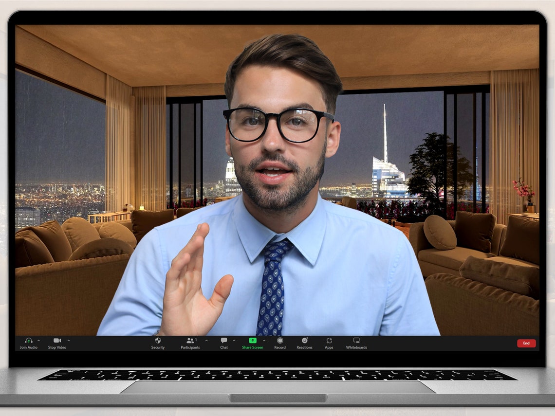 City Condo Retreat Animated Virtual Background Instant Digital Download ...