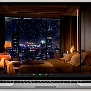 Cozy Chicago Apartment Animated Virtual Background Instant Digital ...