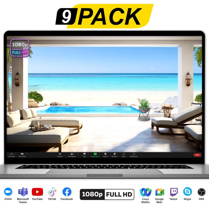 Serene Shores | HD | Video Backgrounds | Video Backdrop | Teams ...