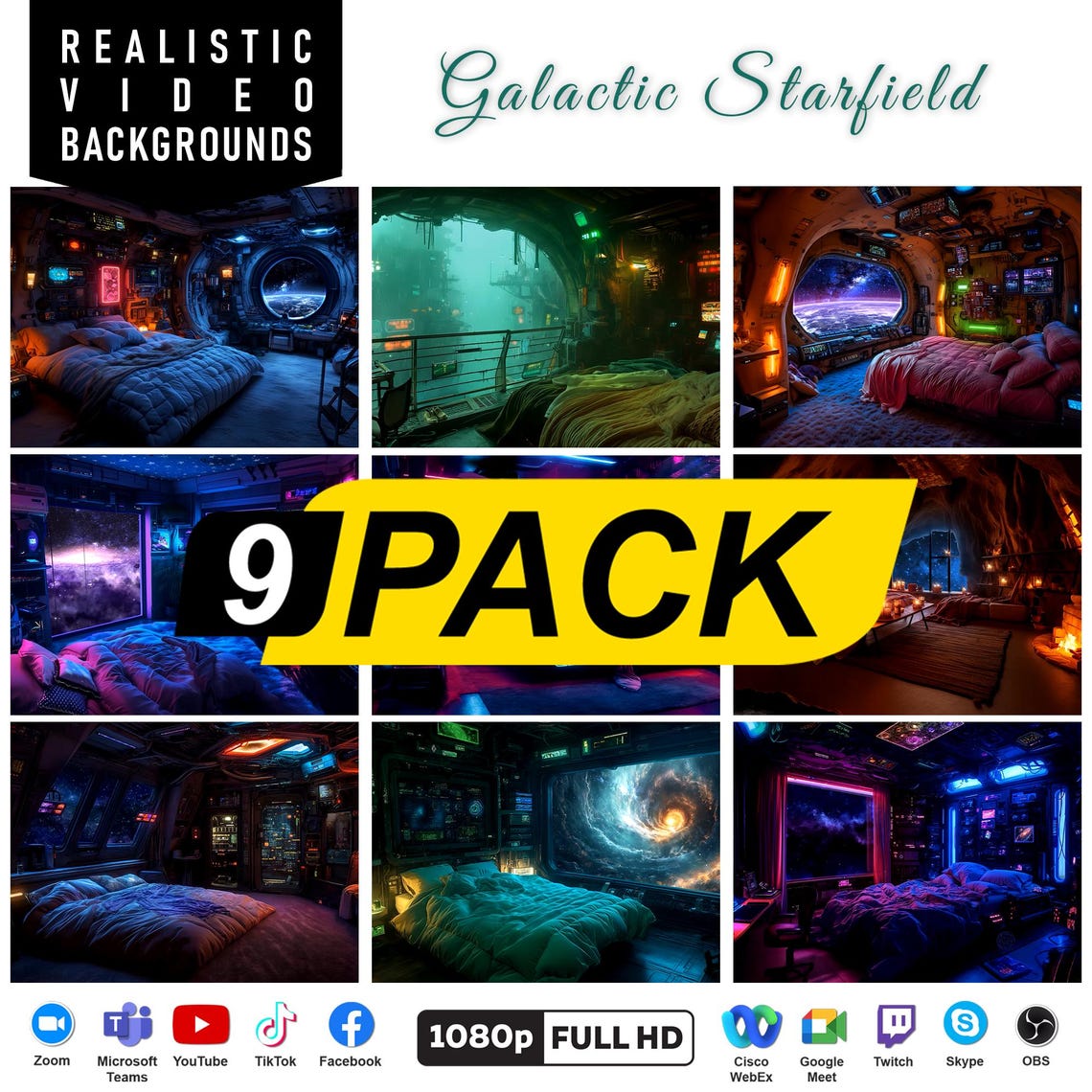 Galactic Starfield | Video Backgrounds | Teams Background | Animated ...
