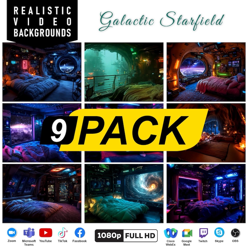 Galactic Starfield | Video Backgrounds | Teams Background | Animated ...