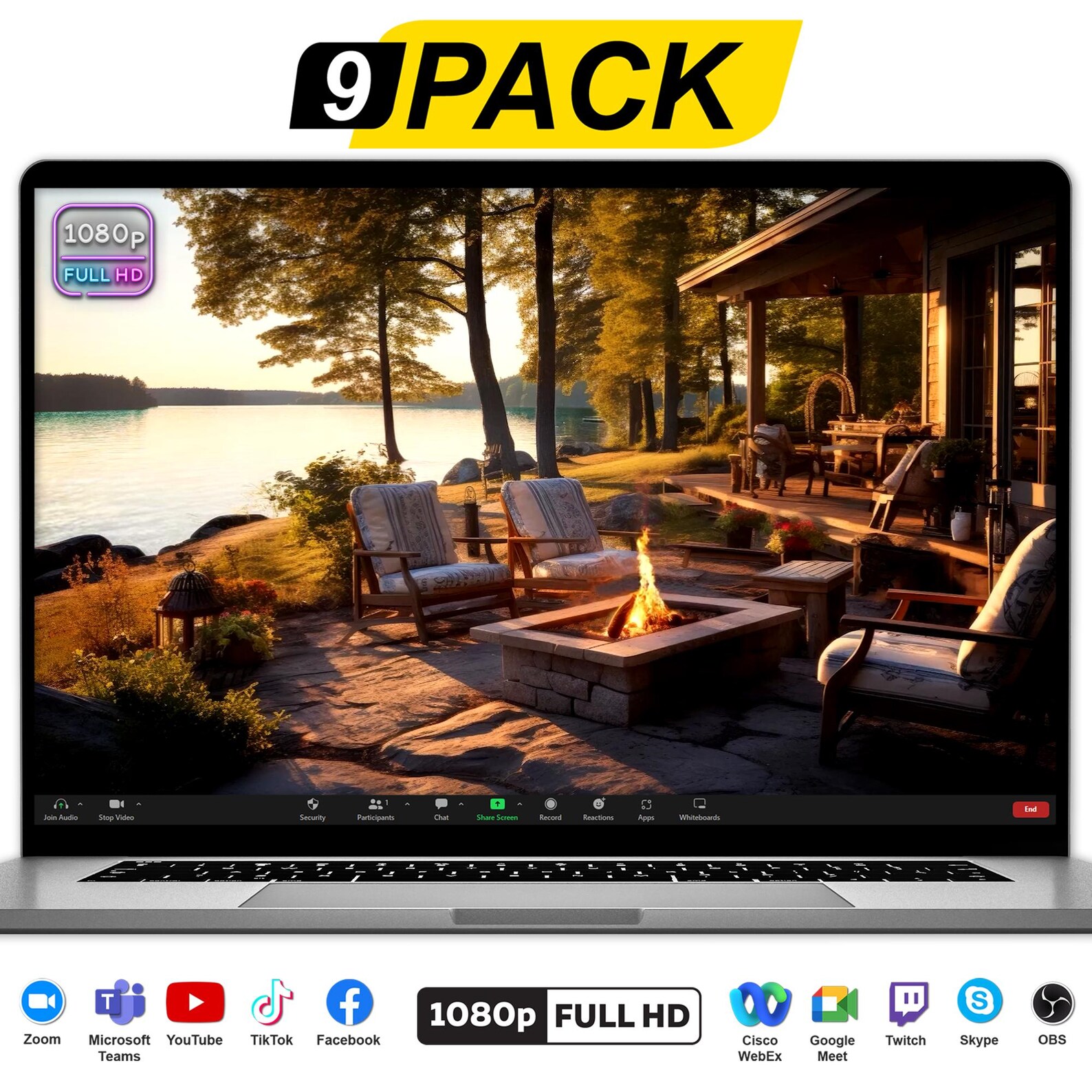 Rural Retreats - 9 Animated Zoom & Teams Backgrounds | 1080p Video ...