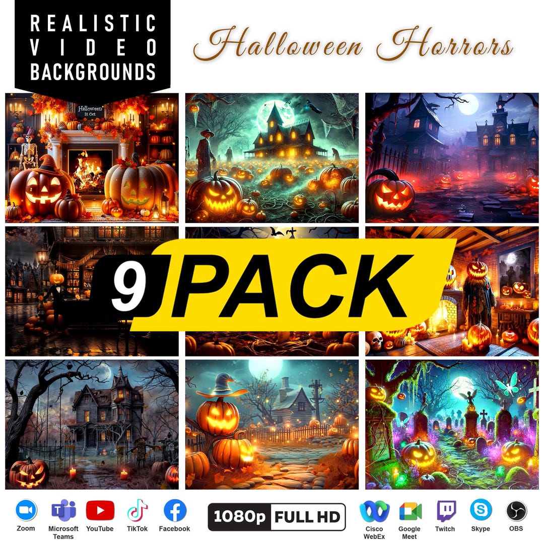Halloween Horrors | Video Backgrounds | Video Backdrop | Teams ...
