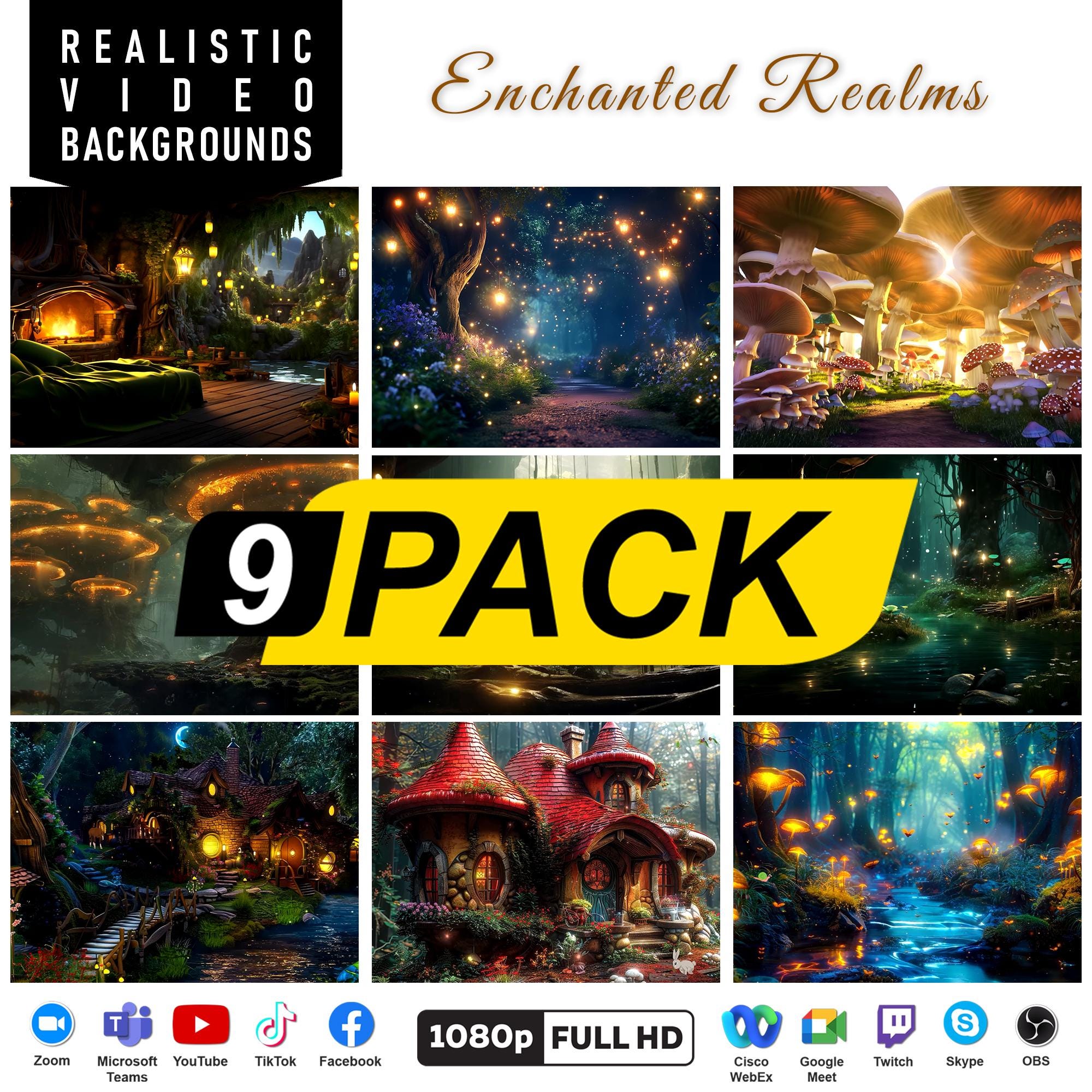 Enchanted Realms | HD | Video Backgrounds | Video Backdrop | Teams ...