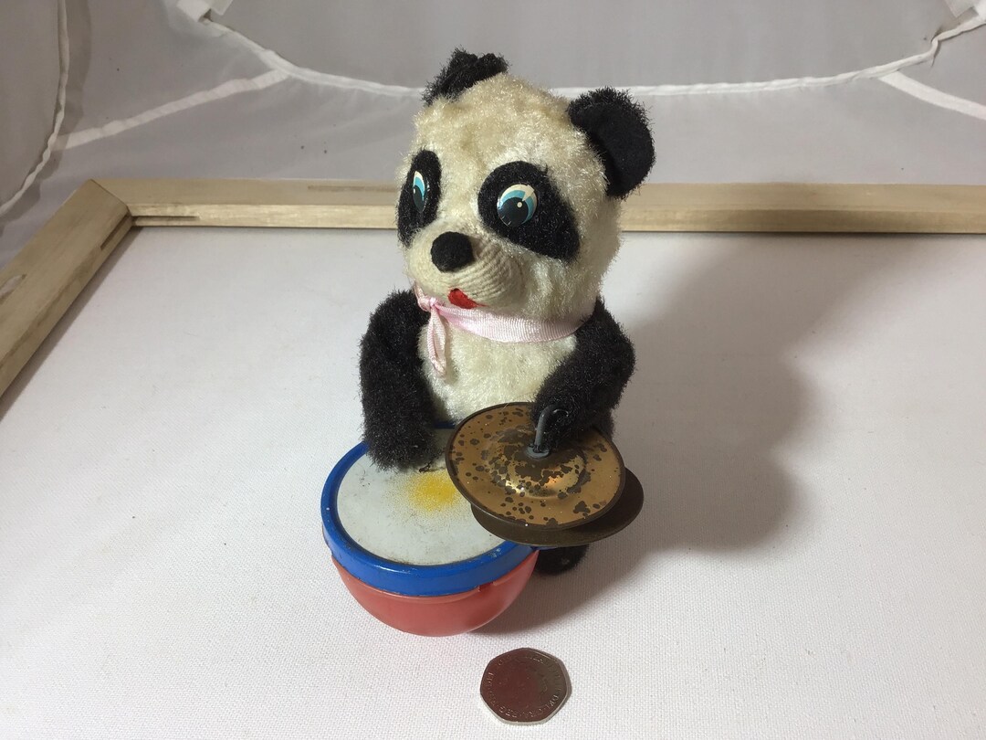 Vintage Original 1950s Wind up Panda Playing the Cymbals and Drum ...