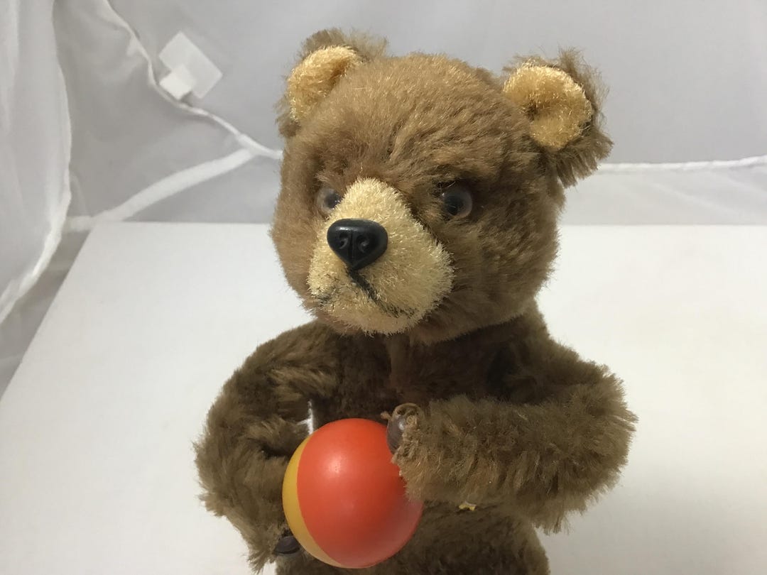Vintage Original 1950s Wind up Bear, Growling,moving Head, Playing With ...
