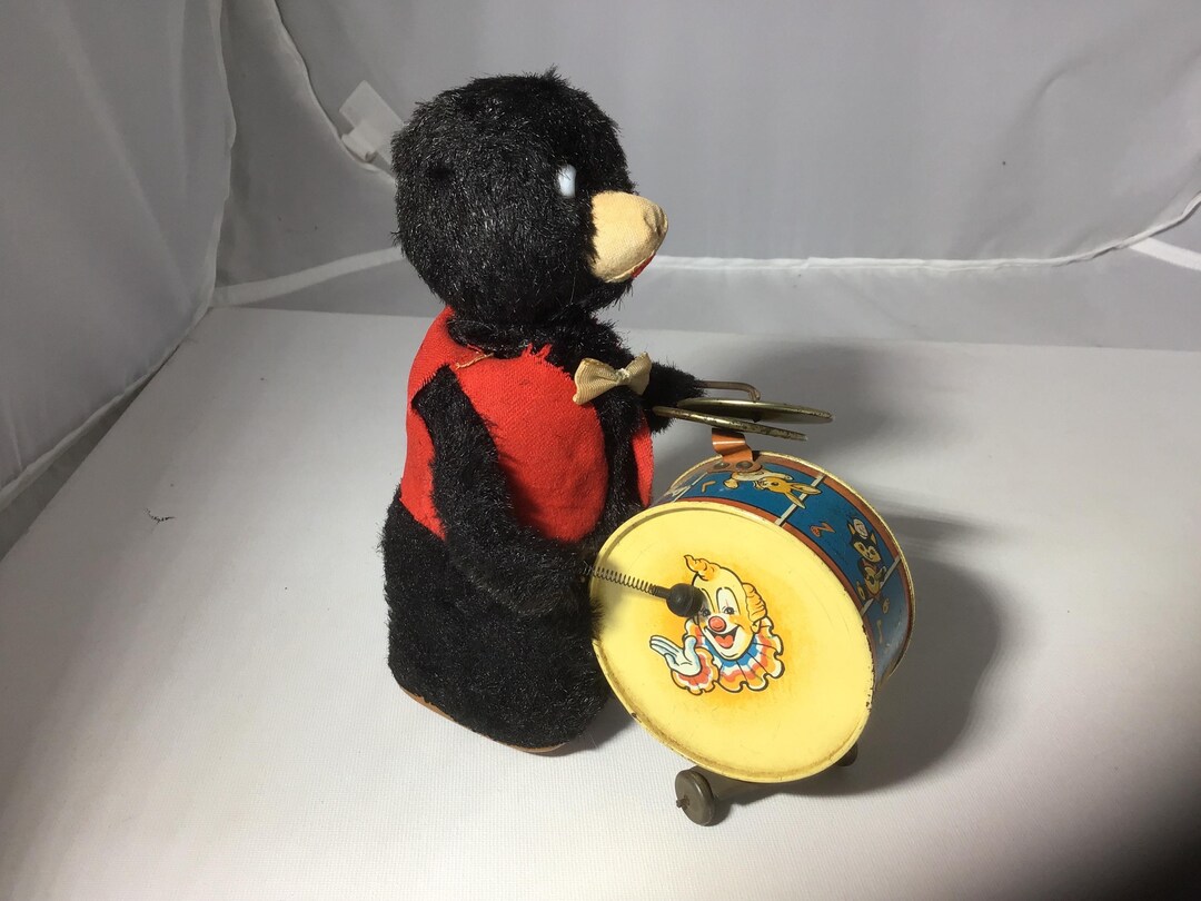Vintage Original 1950s? Wind up Bear Playing the Symbols and Drum. - Etsy