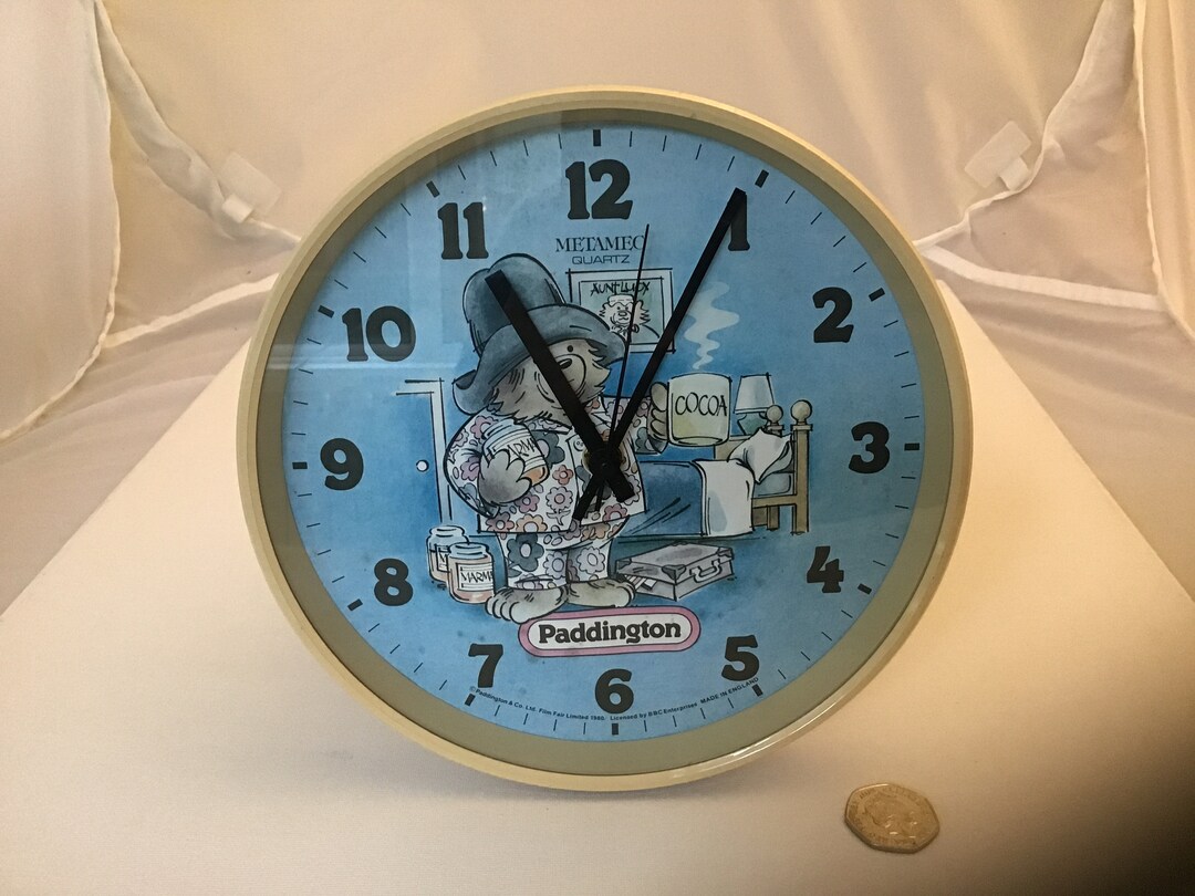 Vintage Original 1980s Paddington Bear Clock. Metamec Quartz. - Etsy