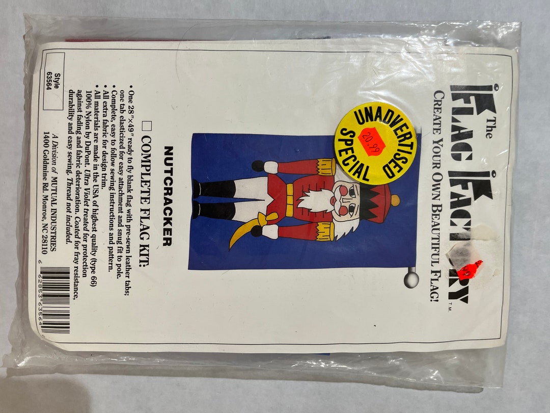 The Flag Factory Nutcracker Complete DIY House Flag Kit Fabric Sewing ...