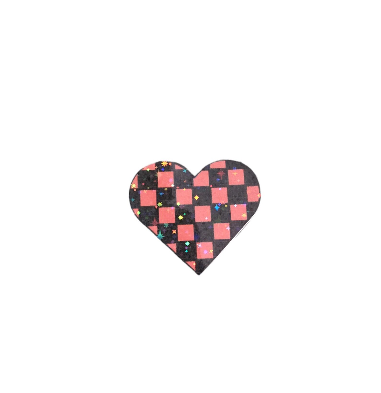Checkered Heart Sticker - Gothic Goth Alt Alternative Stickers Black ...