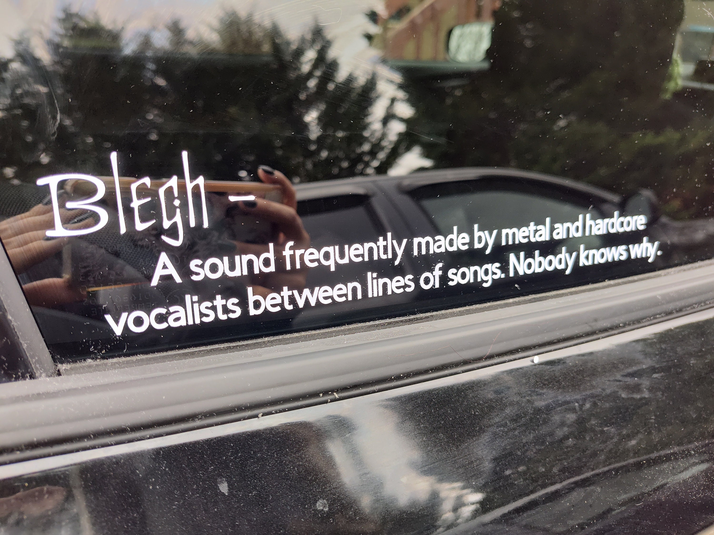 BLEGH Definition Decal Waterproof Decal Customize Your Color Spooky ...