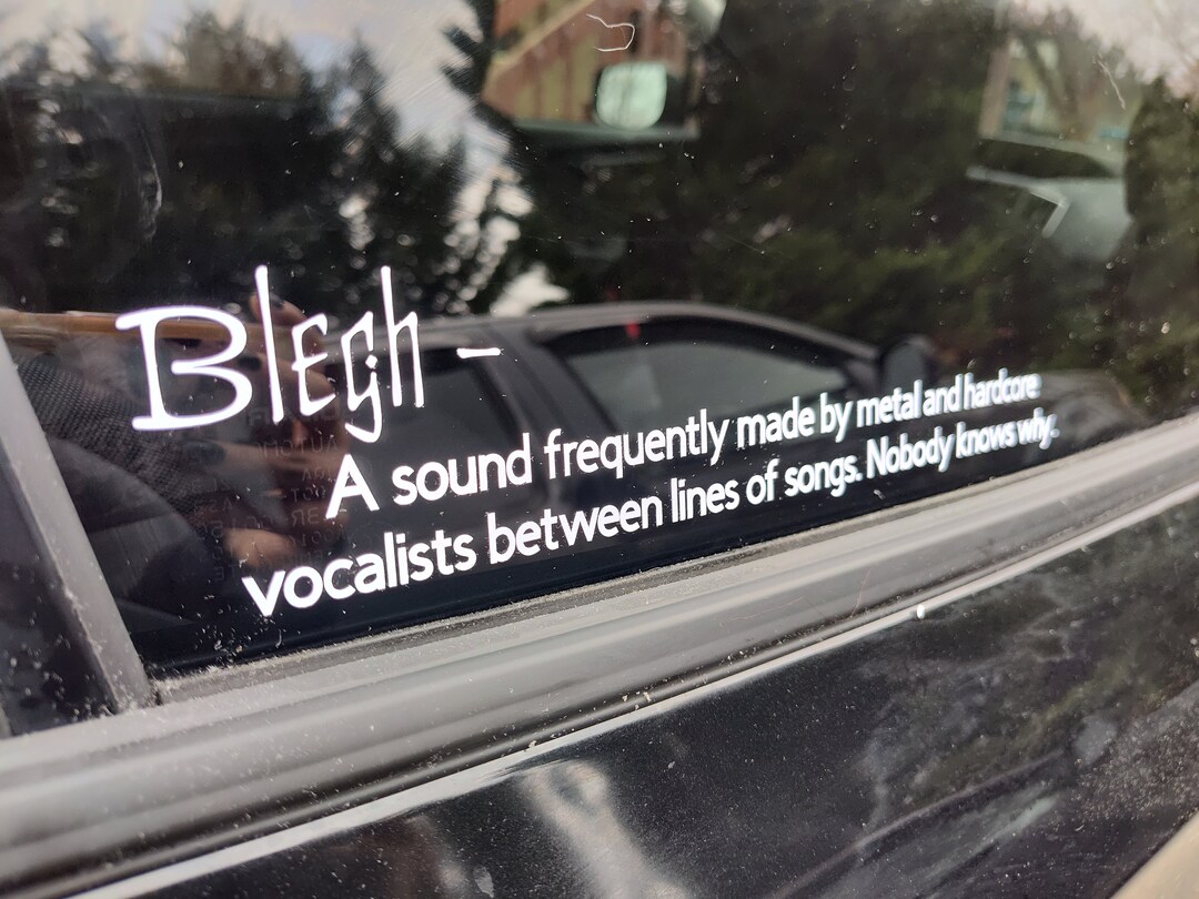 BLEGH Definition Decal - Vinyl Car - Waterproof Sticker for Windows ...