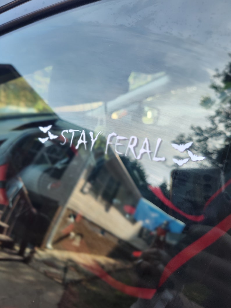 Stay Feral Decal - Waterproof Decal -spooky Decal Goth Decal Spooky ...