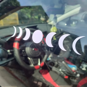 Moon Phases Decal - Vinyl Car - Waterproof Sticker for Windows, Bumpers ...