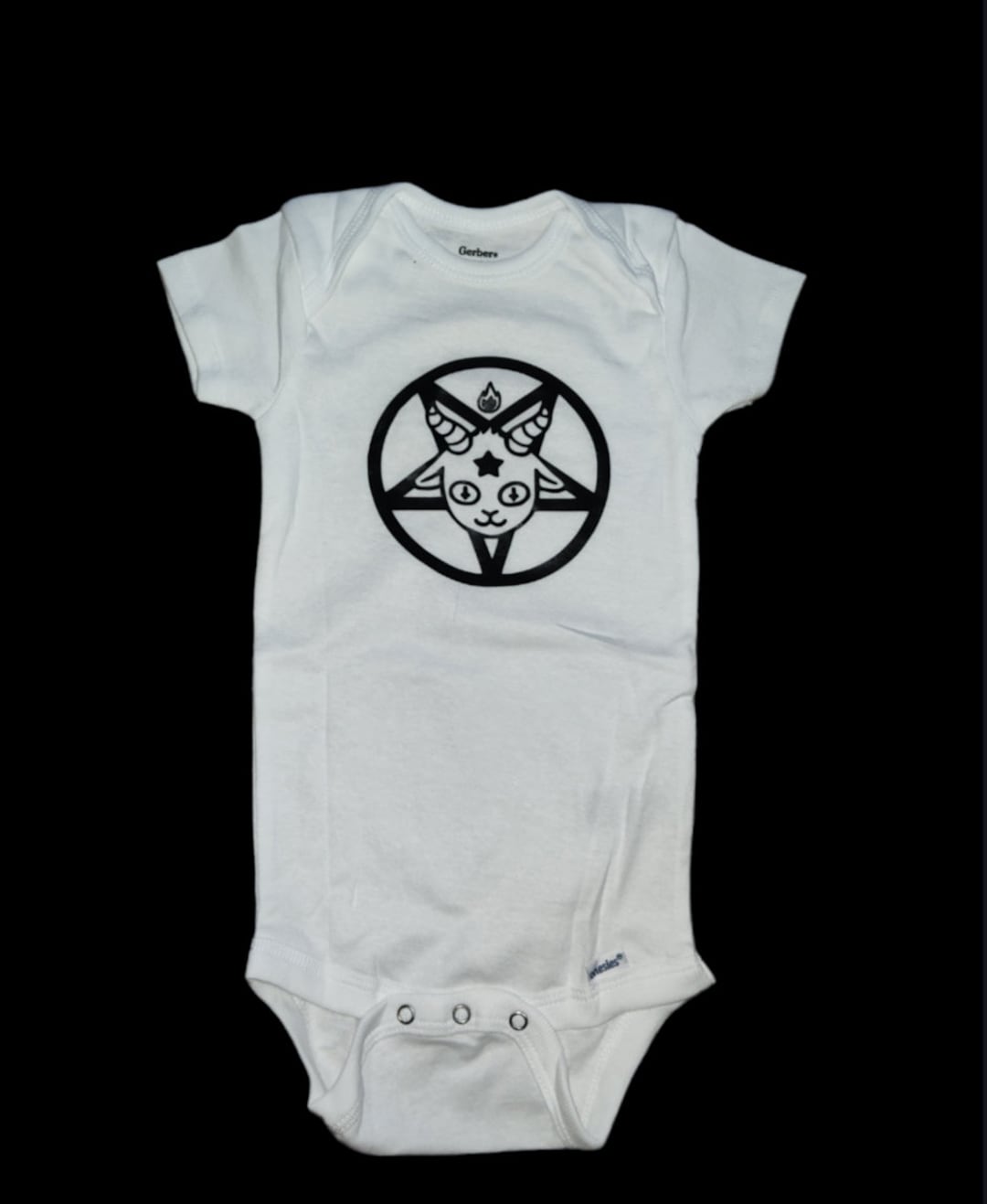 Baby Baphomet Onesie - Goth Baby Clothes Gothic Baby Clothes Goth Baby Onesies Alt Baby Clothes ...