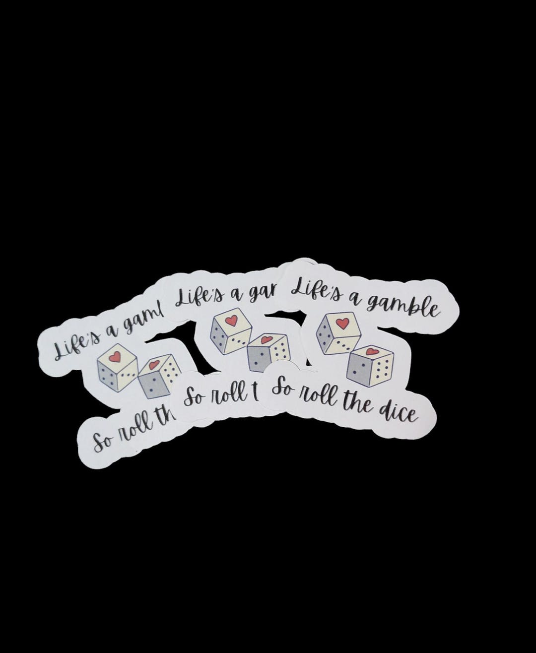 Life's A Gamble so Roll the Dice Sticker - Gothic Goth Alt Alternative ...
