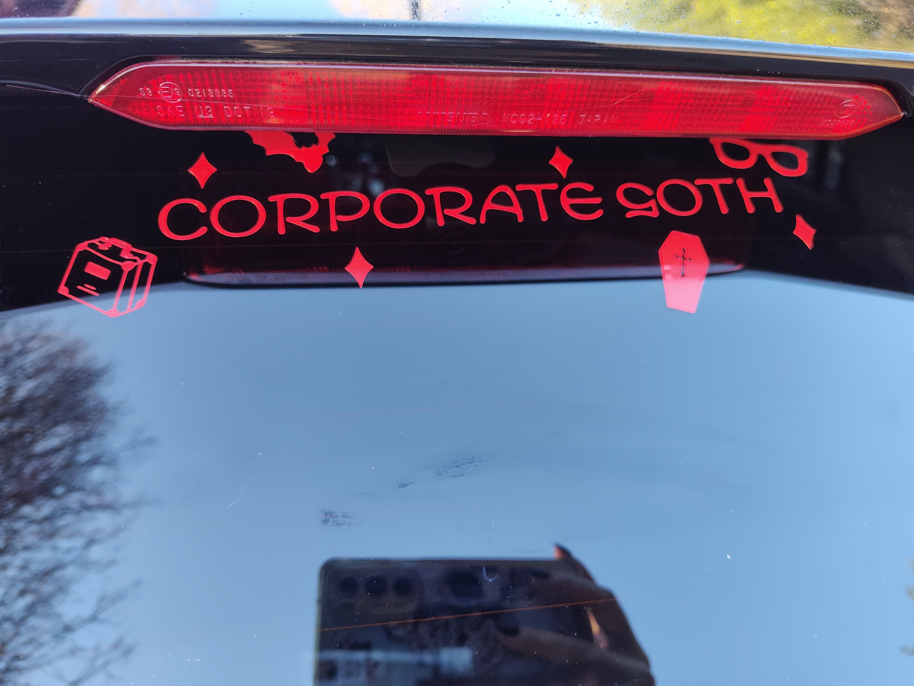 Corporate Goth Decal - Waterproof Decal - Customize Your Color! Spooky ...