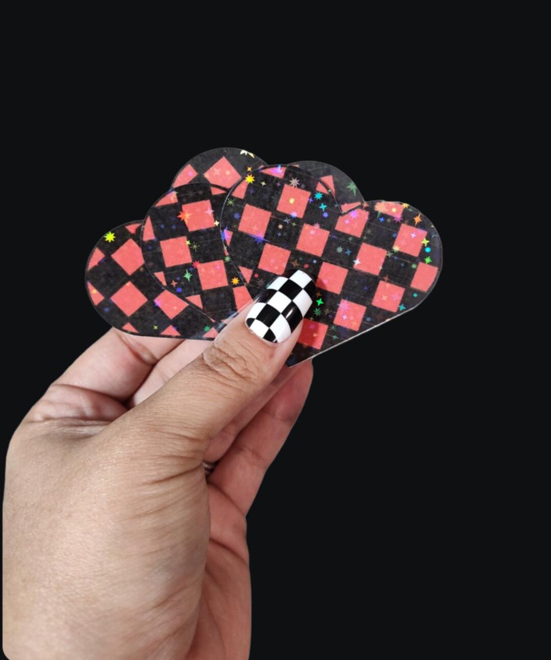 Checkered Heart Sticker - Gothic Goth Alt Alternative Stickers Black ...