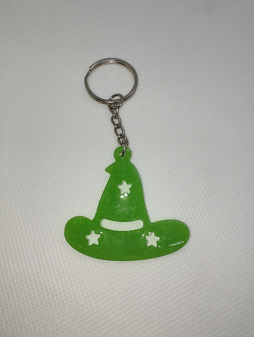 Solid Color Witch Hat Keychain - Halloween Keychain Resin Art Witches ...