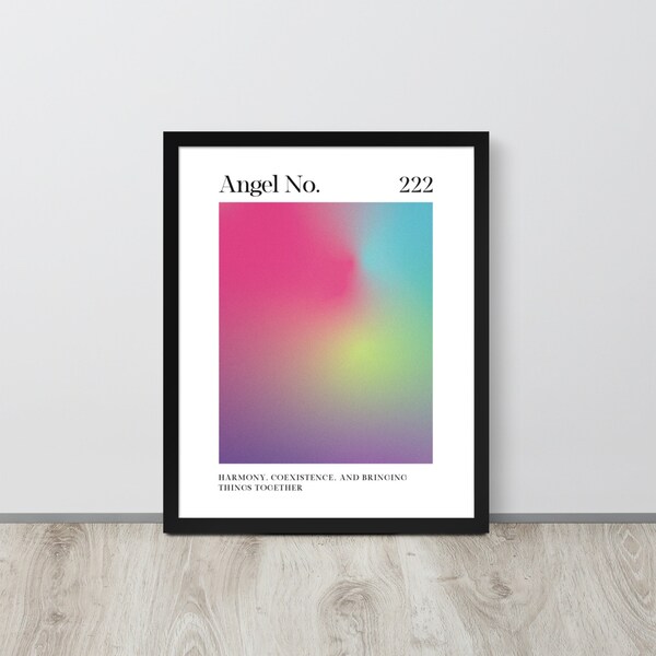 Framed Angel Number Poster - Etsy