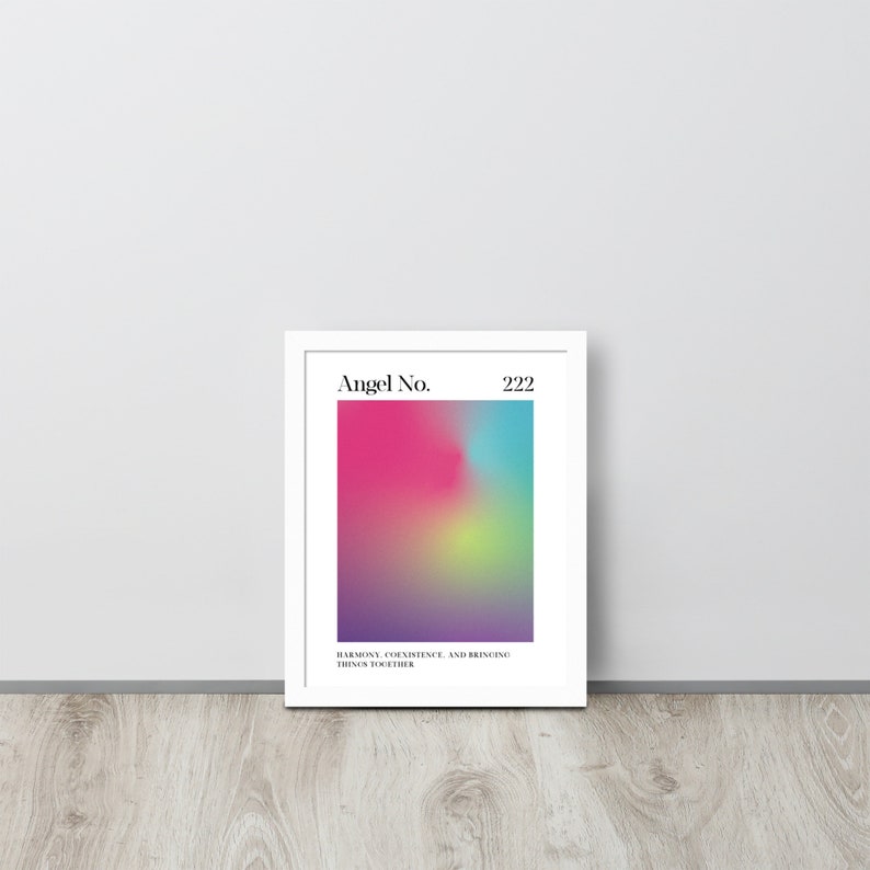 Angel Number 222 Gradient Print Aura Framed Poster 222 - Etsy
