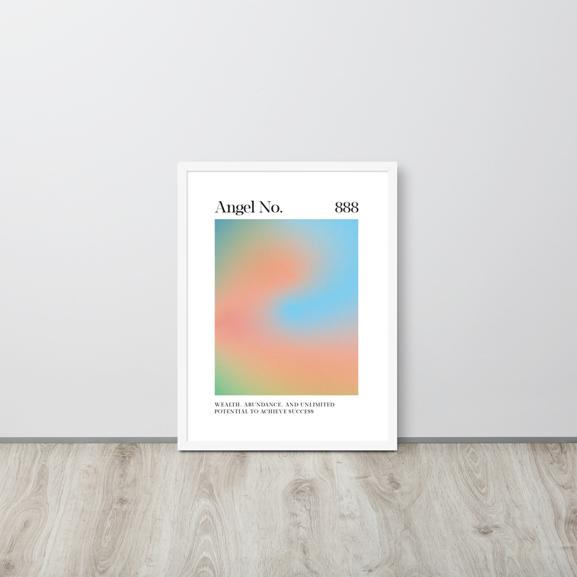 Angel Number 888 Gradient Print Aura Framed Poster 888 - Etsy