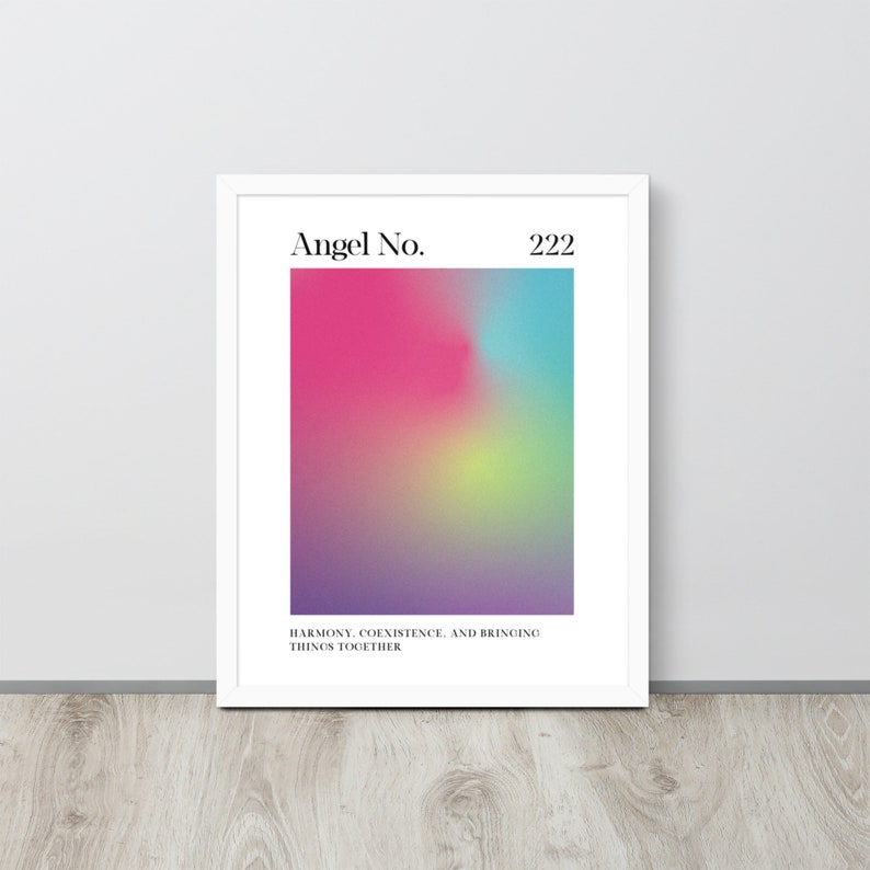Angel Number 222 Gradient Print Aura Framed Poster 222 - Etsy