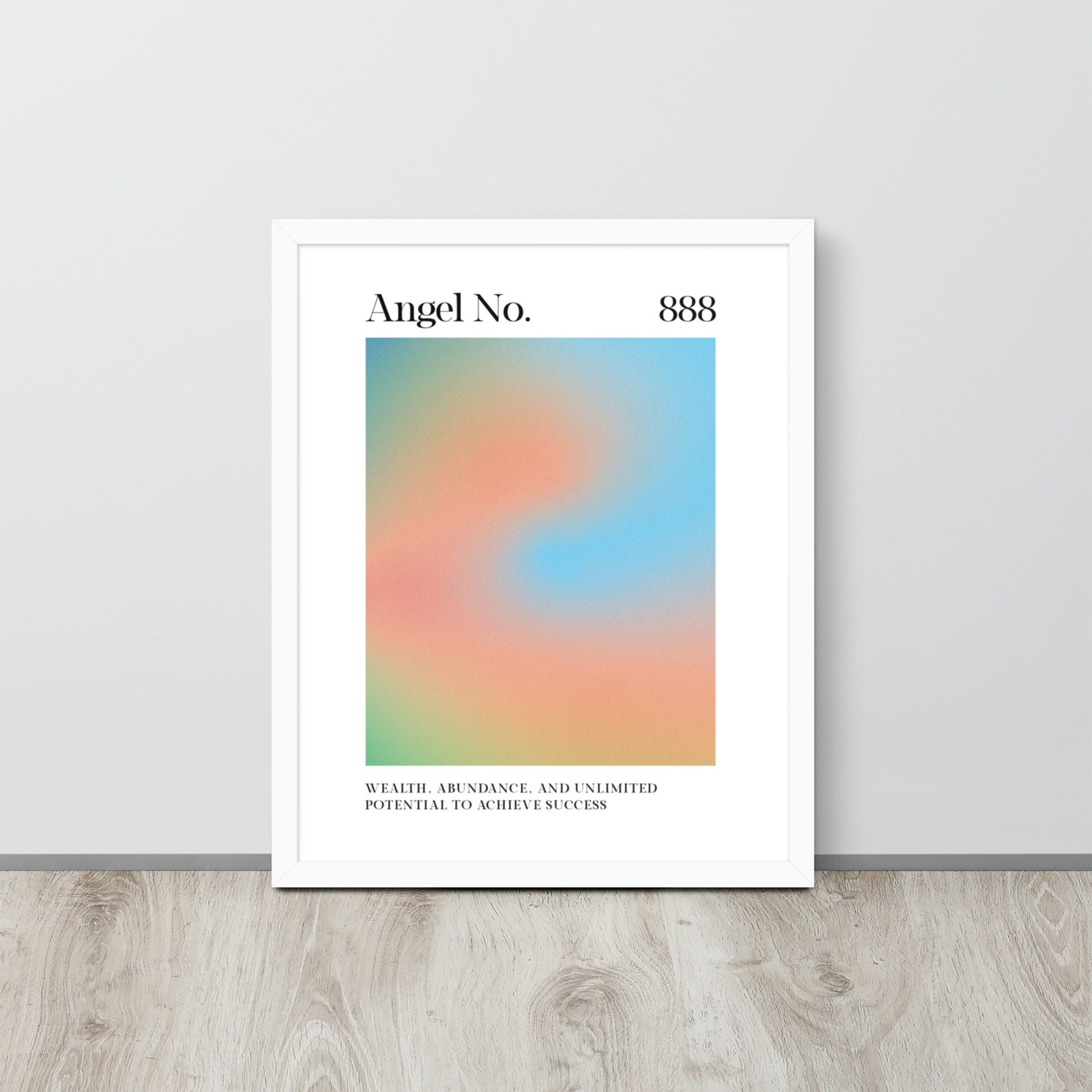 Angel Number 888 Gradient Print Aura Framed Poster 888 - Etsy