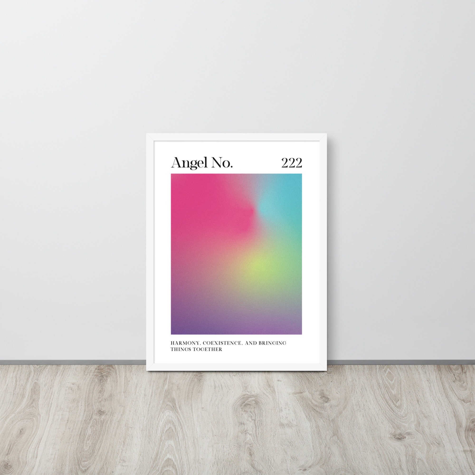 Angel Number 222 Gradient Print Aura Framed Poster 222 - Etsy