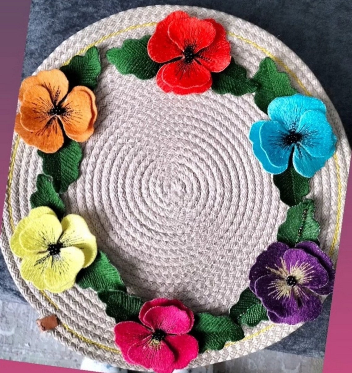 Applique Violet Machine Embroidery Pattern,violet Embroidery,3d Flower ...