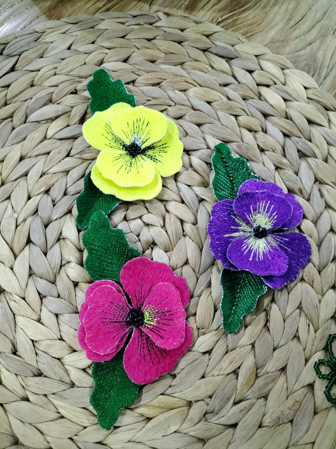 Applique Violet Machine Embroidery Pattern,violet Embroidery,3d Flower ...