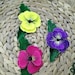 Applique Violet Machine Embroidery Pattern,violet Embroidery,3d Flower ...
